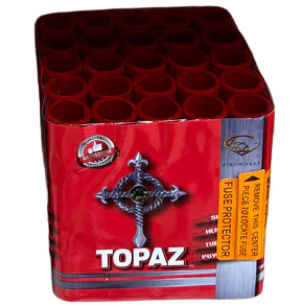Topaz Gem 25-Shot Barrage Cake | London Fireworks