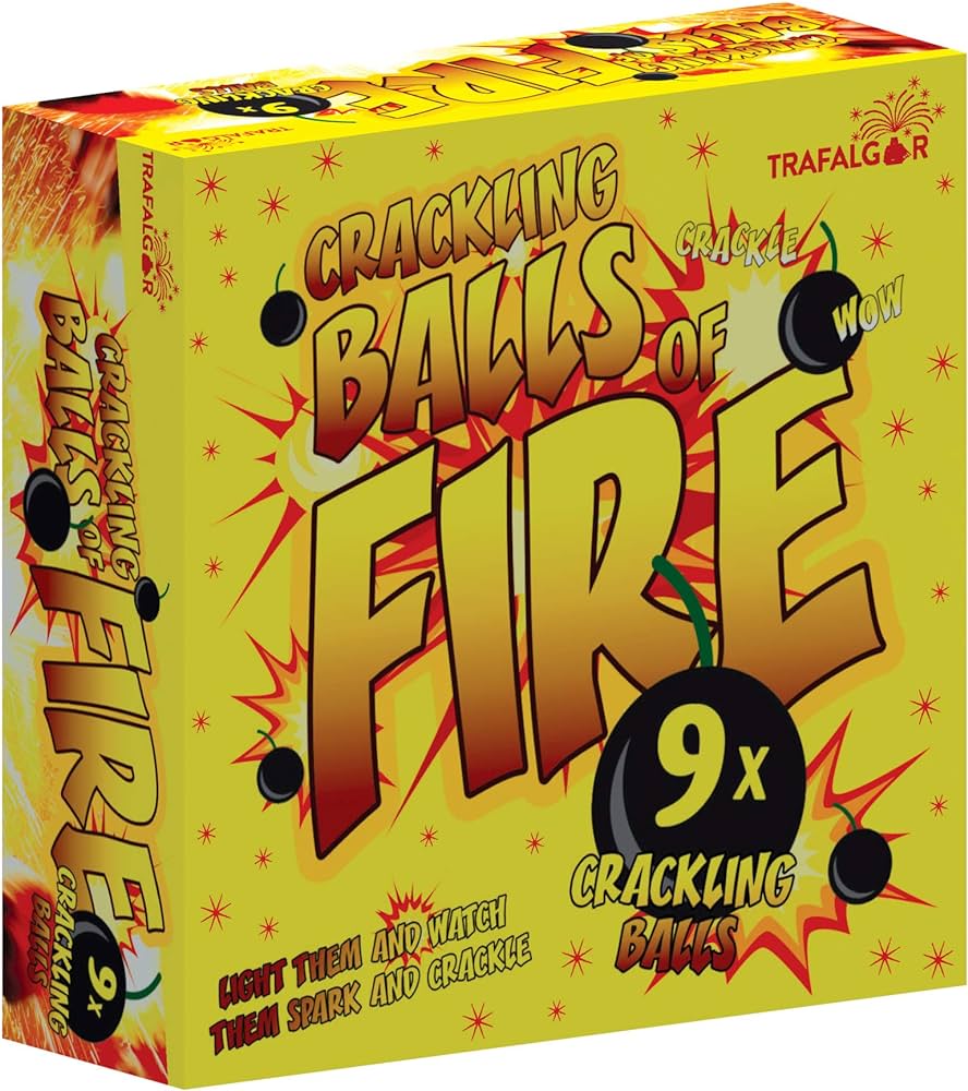 Crackling Balls of Fire Pack of 9 | London Fireworks