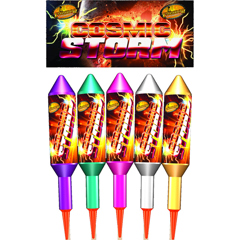 Cosmic Storm 5 Pack Rockets – London Fireworks Shop