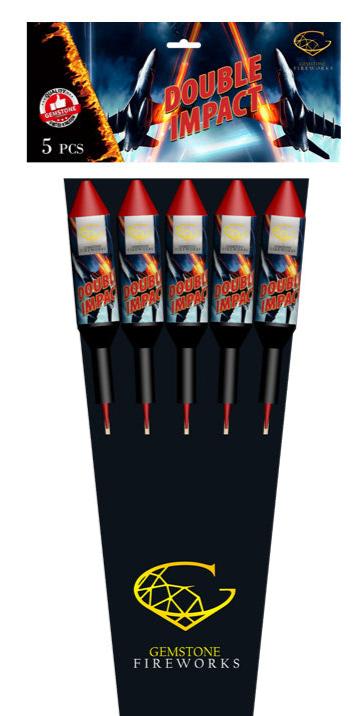 Double Impact (5 Pack) Rockets – London Fireworks Shop