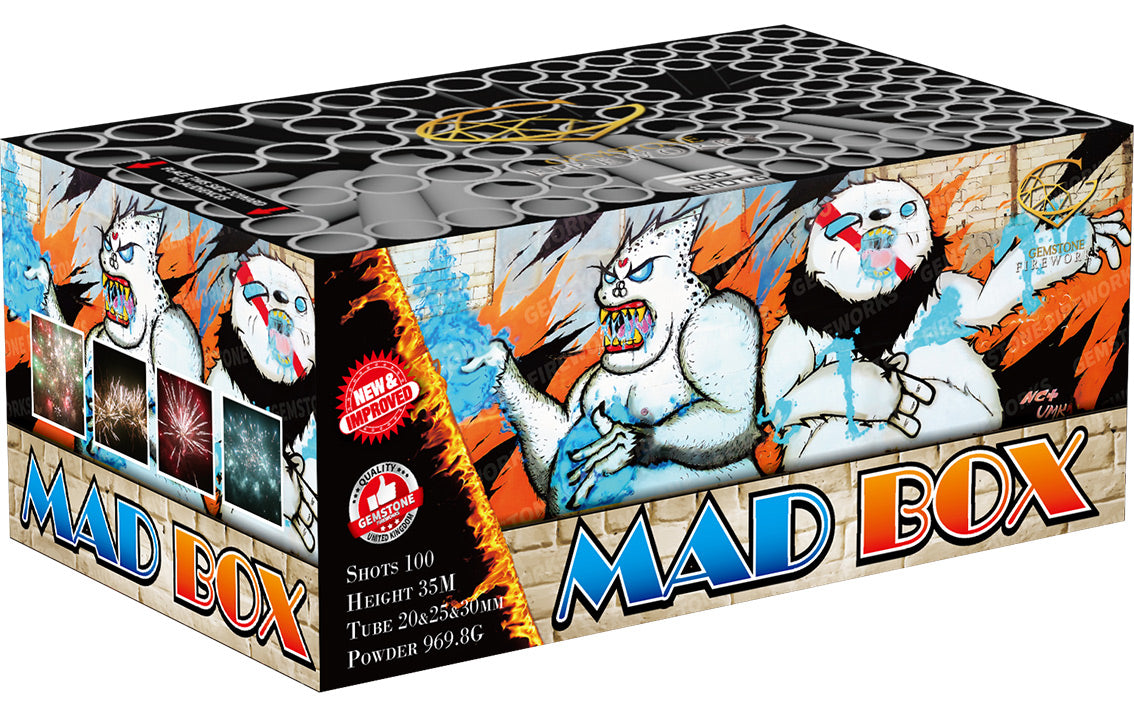 Mad Box 100-Shot Barrage | London Fireworks Shop
