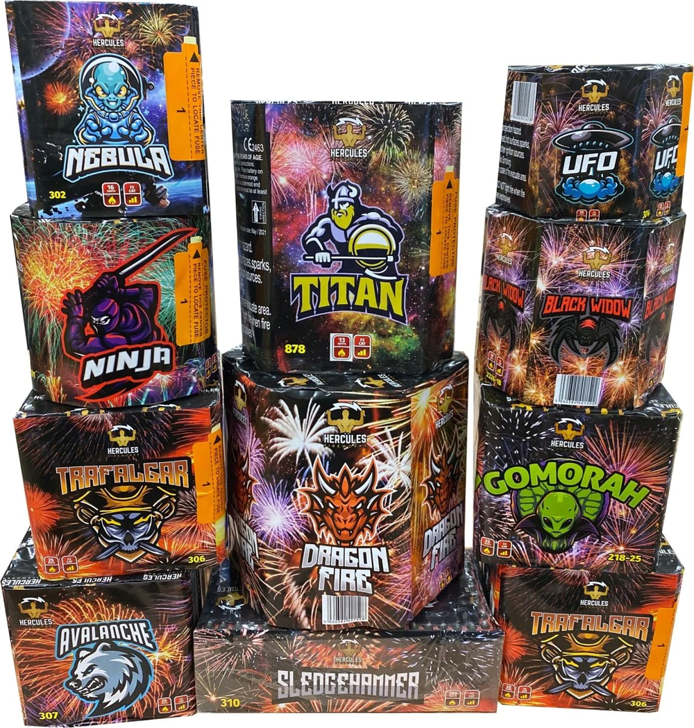 Panther/Hercules 11 PCS Barrage Bag – London Fireworks Shop