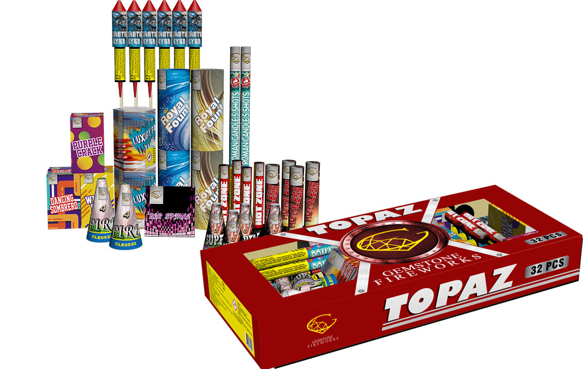 Topaz Selection Box | Affordable Family Fireworks