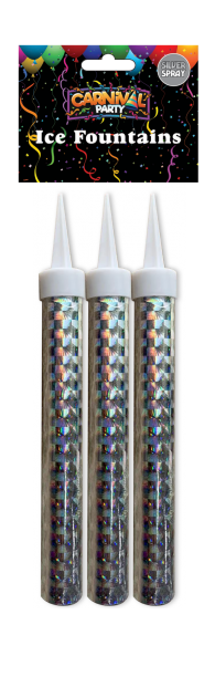 Ice Fountain 3pce - Silver Wrap – London Fireworks Shop
