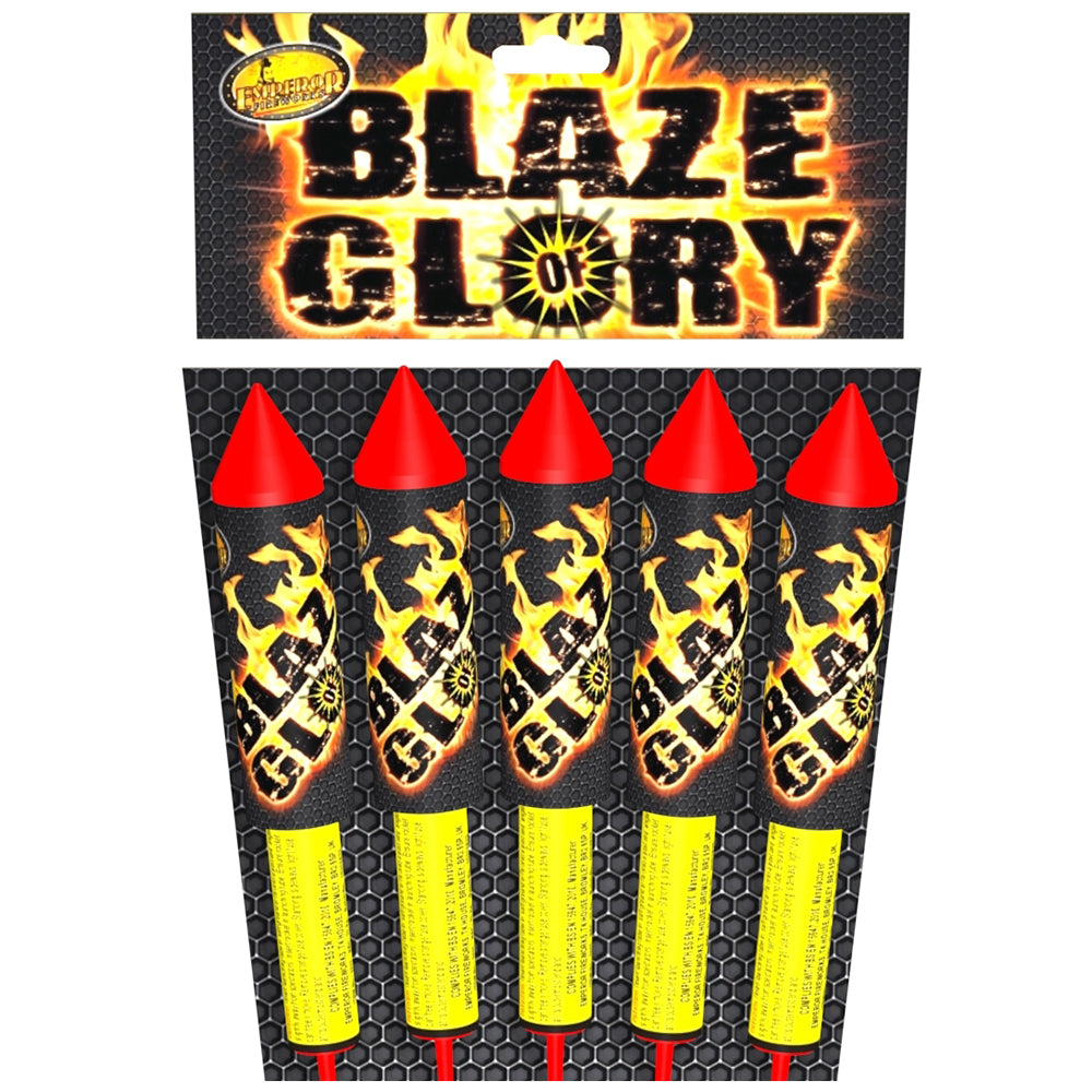 London Fireworks | Blaze of Glory Rockets 5 Pack