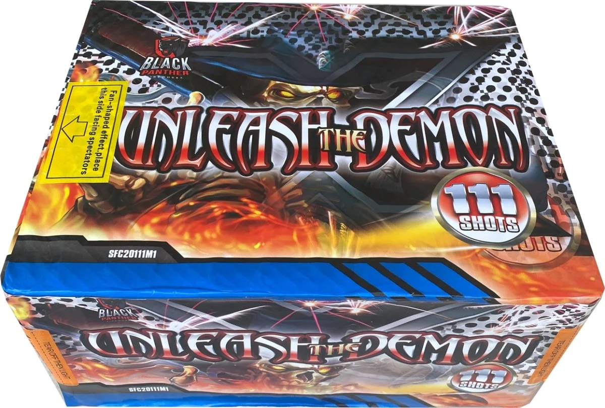 UNLEASH THE DEMON 111 Shot Cake – London Fireworks Shop